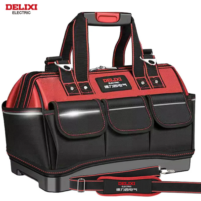 DELIXI-ELECTRIC-Tool-Bag-Wide-MouthTool-Storage-Bag-with-ABS-Hard ...