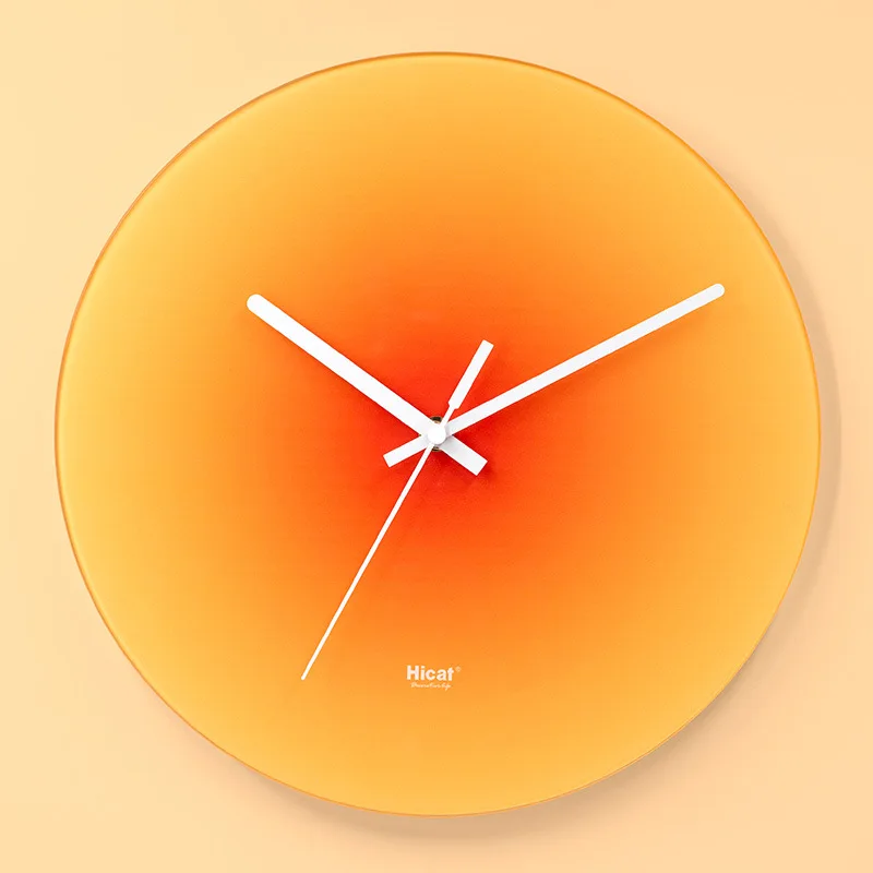 12-14-Inch-Sunset-Wall-Clock-Silent-Fade-Color-Glass-Hanging-Clock ...