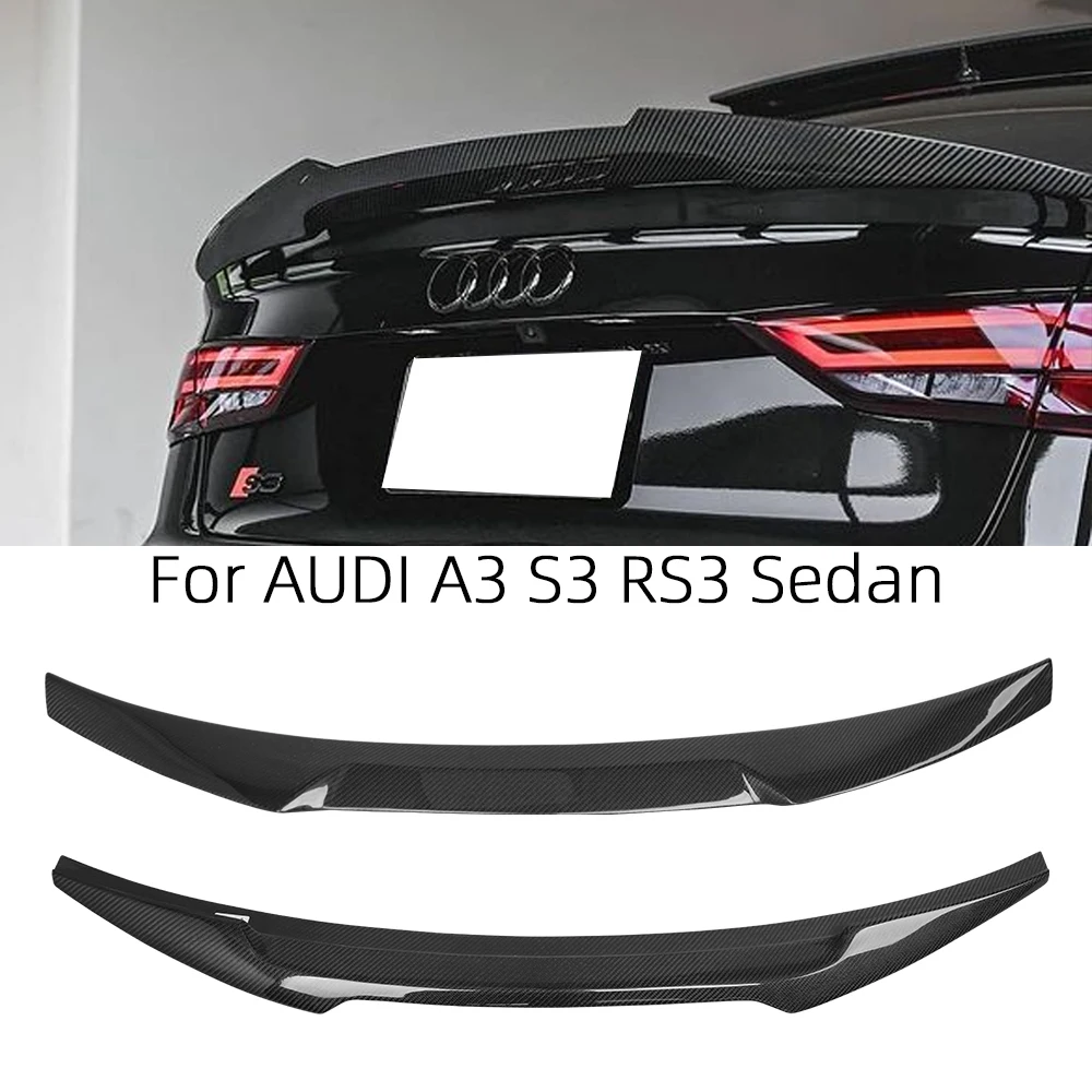 For Audi A3 S3 Rs3 8v Sedan M4 Style Carbon Fiber Rear Spoiler Trunk ...