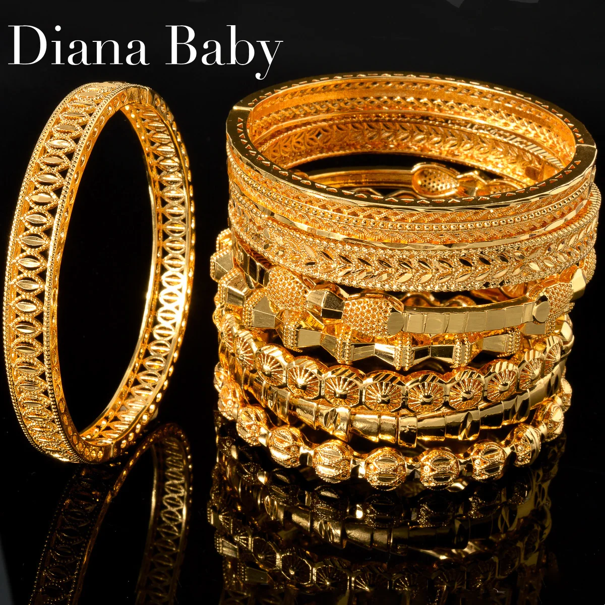 7MM-Dubai-Bangle-Luxury-18K-Gold-Plated-Bracelets-Indian-African-Hard ...