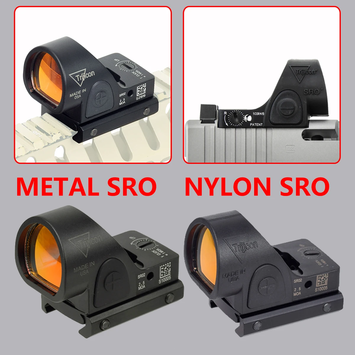 Tactical-Trijicon-RMR-SRO-Red-Dot-Sight-Scope-For-Glock-17-19-MOS ...