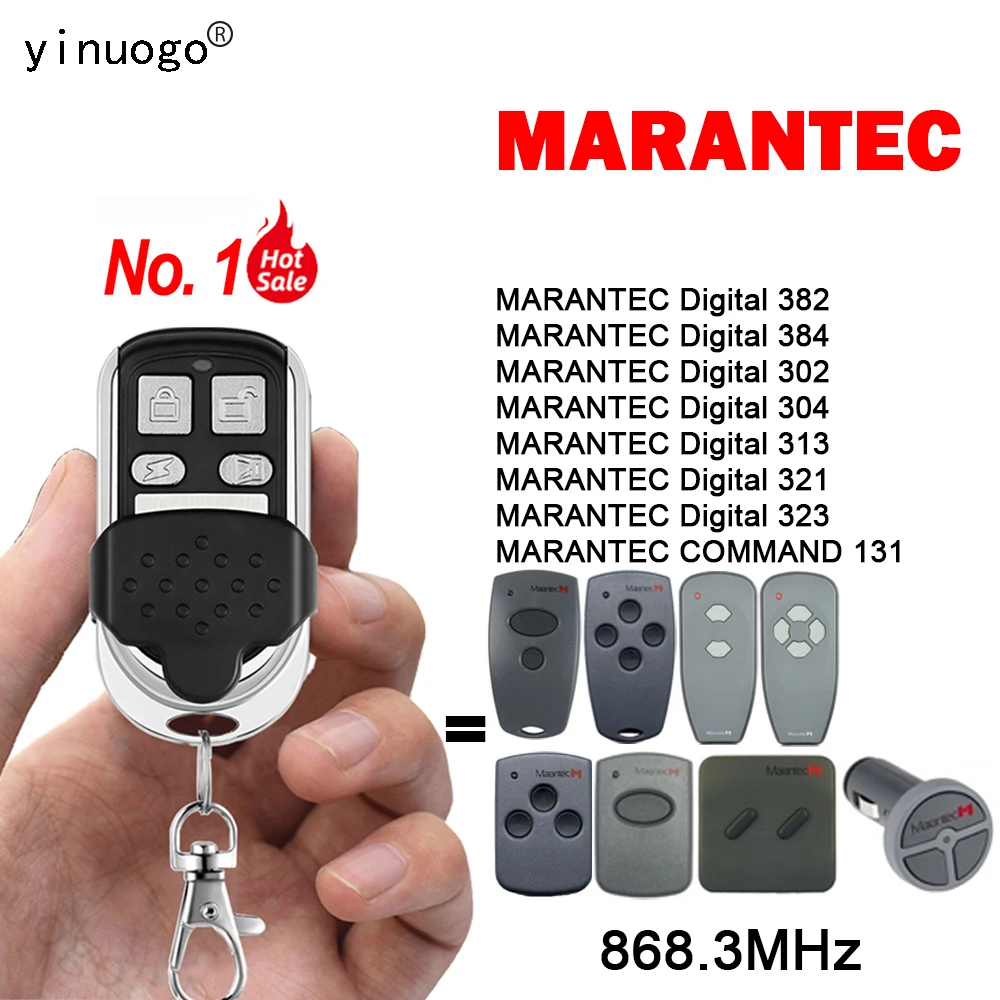 Marantec Digitális D382 384 302 313 321 323 868 Garázskapu Távirányító Másolatú 868Mhz Garázs ...