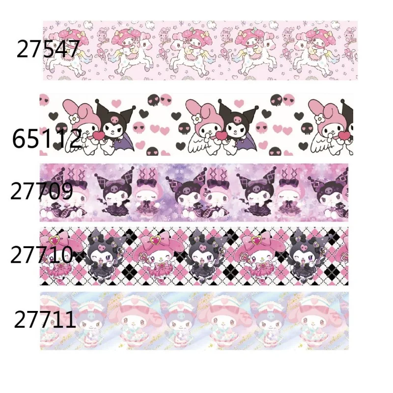 5Yards-My-Melody-Kuromi-Cartoon-Grosgrain-Ribbon-for-Hairbows-DIY-Gifts ...