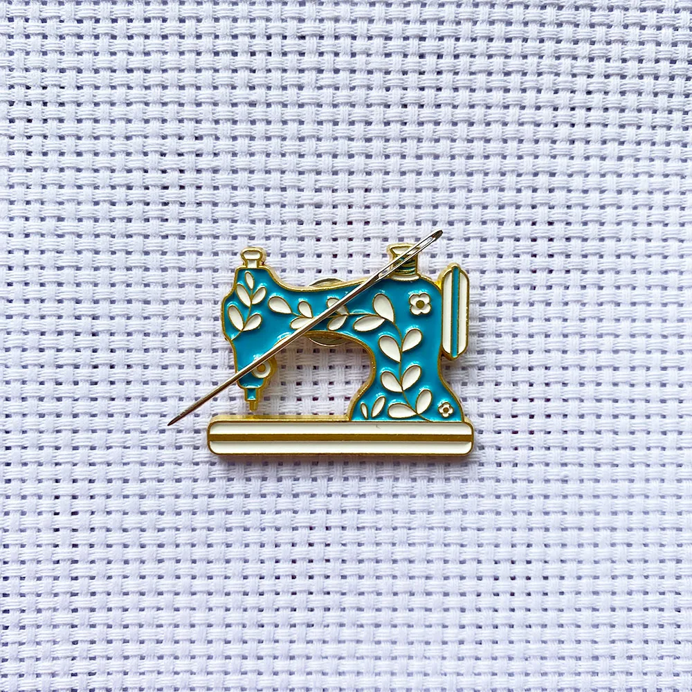 Enamel-Sew-Machine-Needle-Minder-Magnetic-for-Needlepoint-Scissor ...