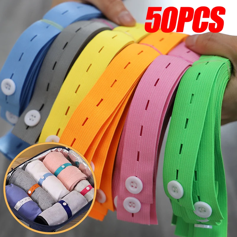 10-50pcs-Elastic-Bands-Nylon-with-Button-Hole-Elastic-Webbing-DIY-Craft ...
