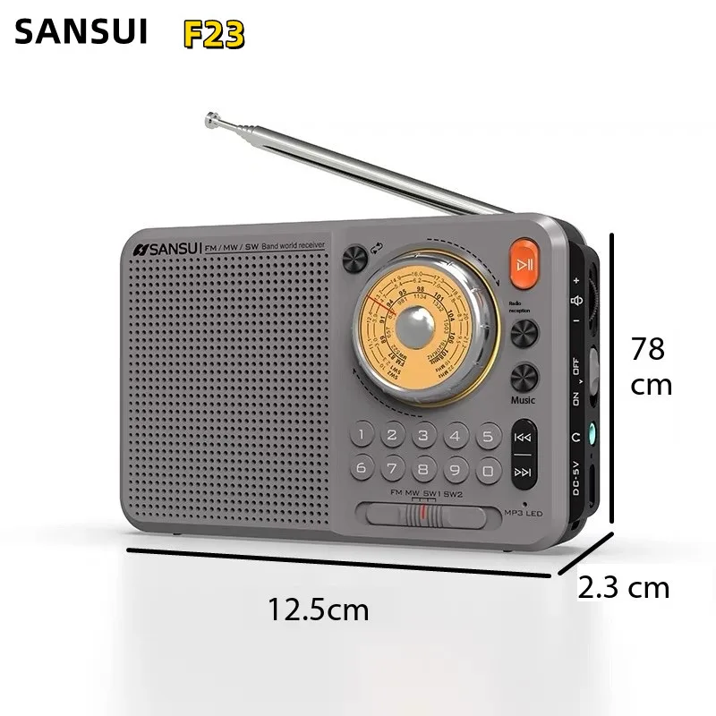 SANSUI-F23-Full-Band-High-Sensitivity-FM-Portable-Mini-Radio-for ...