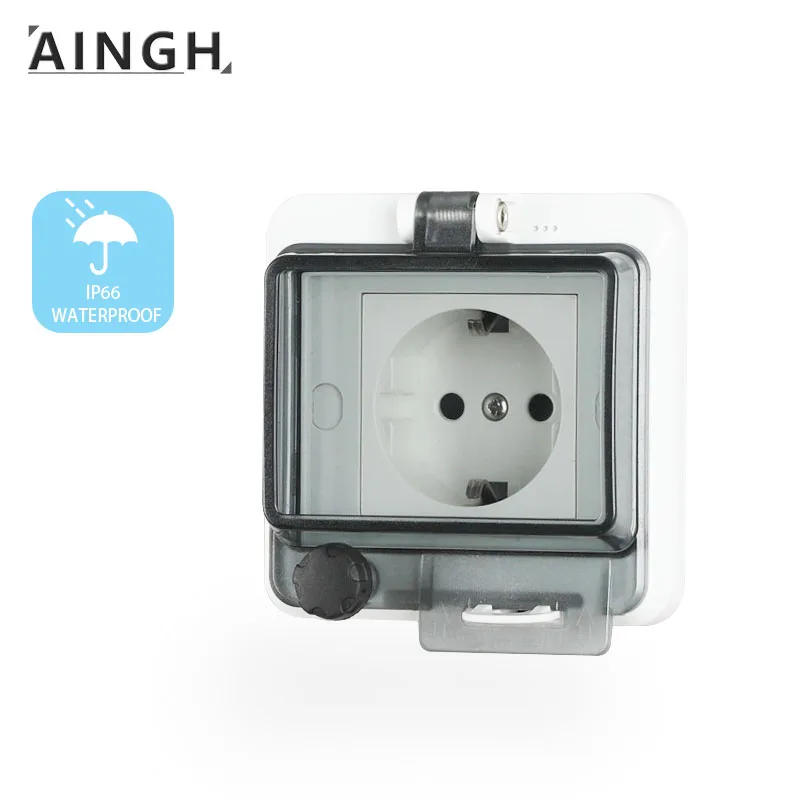 16A EU IP66 Waterproof Sockets And Switches Electrical Wall French ...