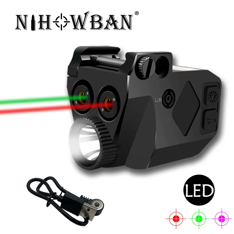 Tactical Red Dot Laser Âmbito LED Lanterna Luzes para Pistol Rifle ...