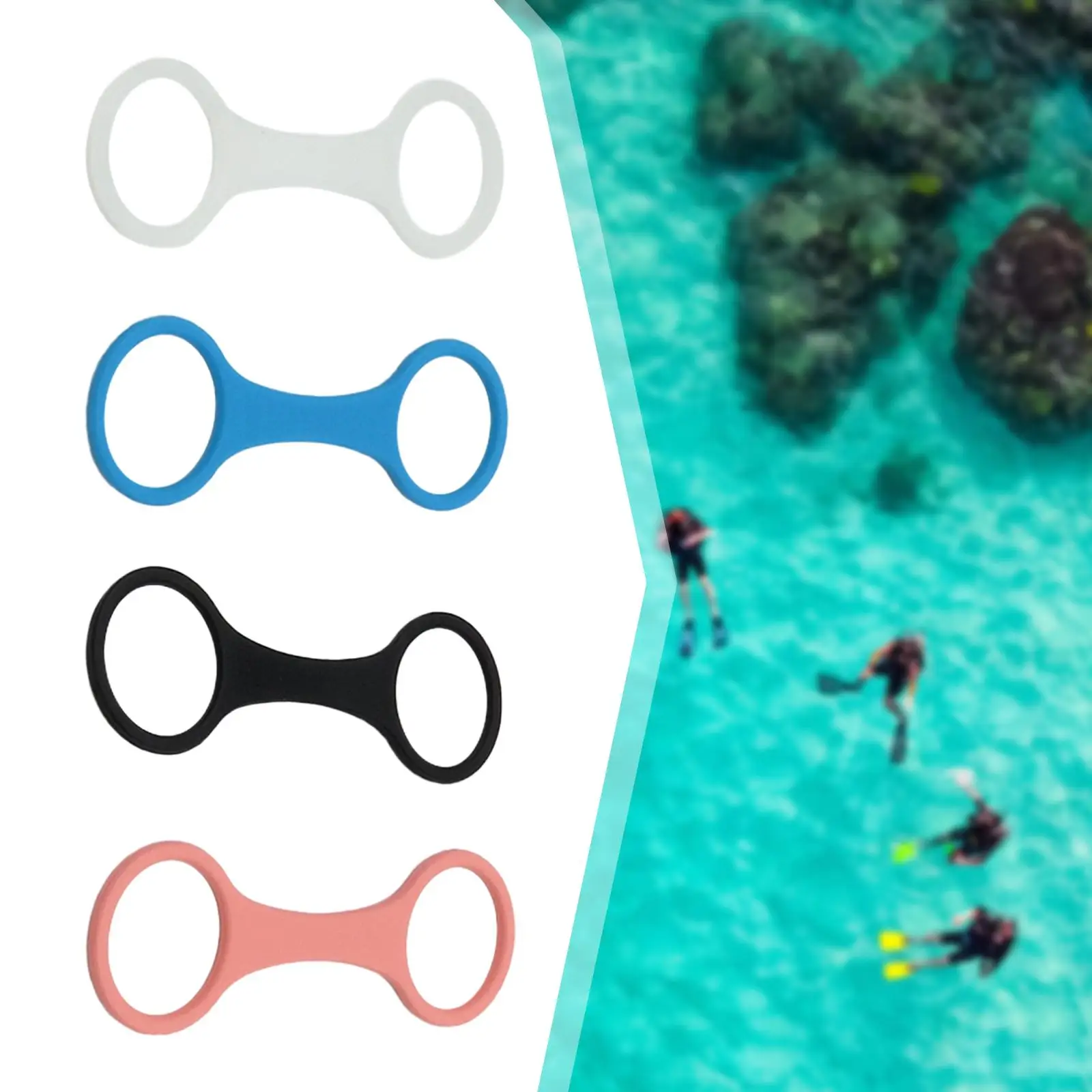 Scuba Dive Snorkel Clip Quick Release Loop Style Dive Mask Strap Tube ...