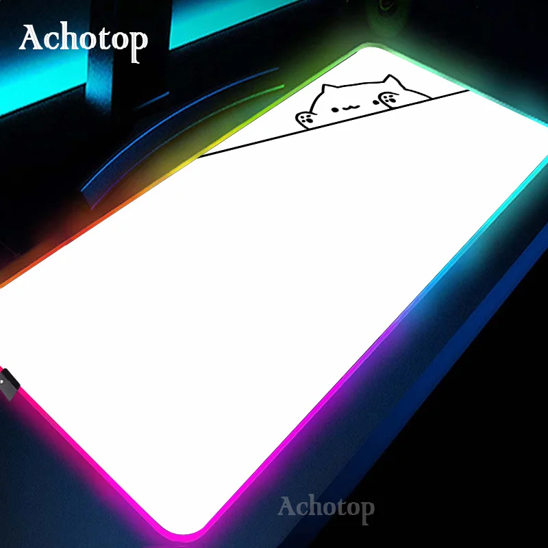 Bongo-Cat-RGB-Mouse-Pad-Mousemat-Grande-Preto-Branco-Teclado ...