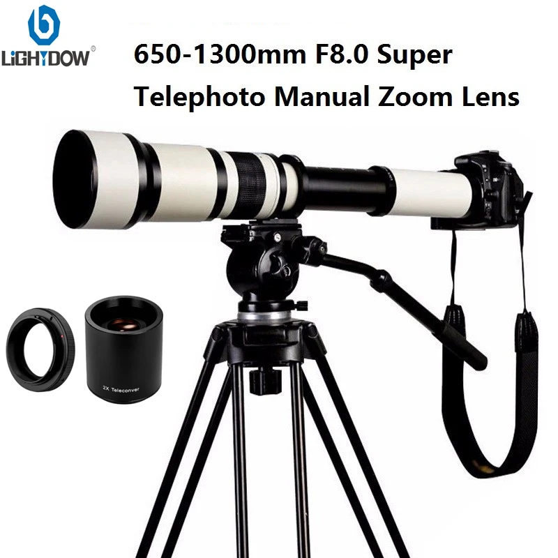 Lightdow-Super-Telephoto-Manual-Zoom-Lens-650-1300mm-F8-0-F16-With-2X ...