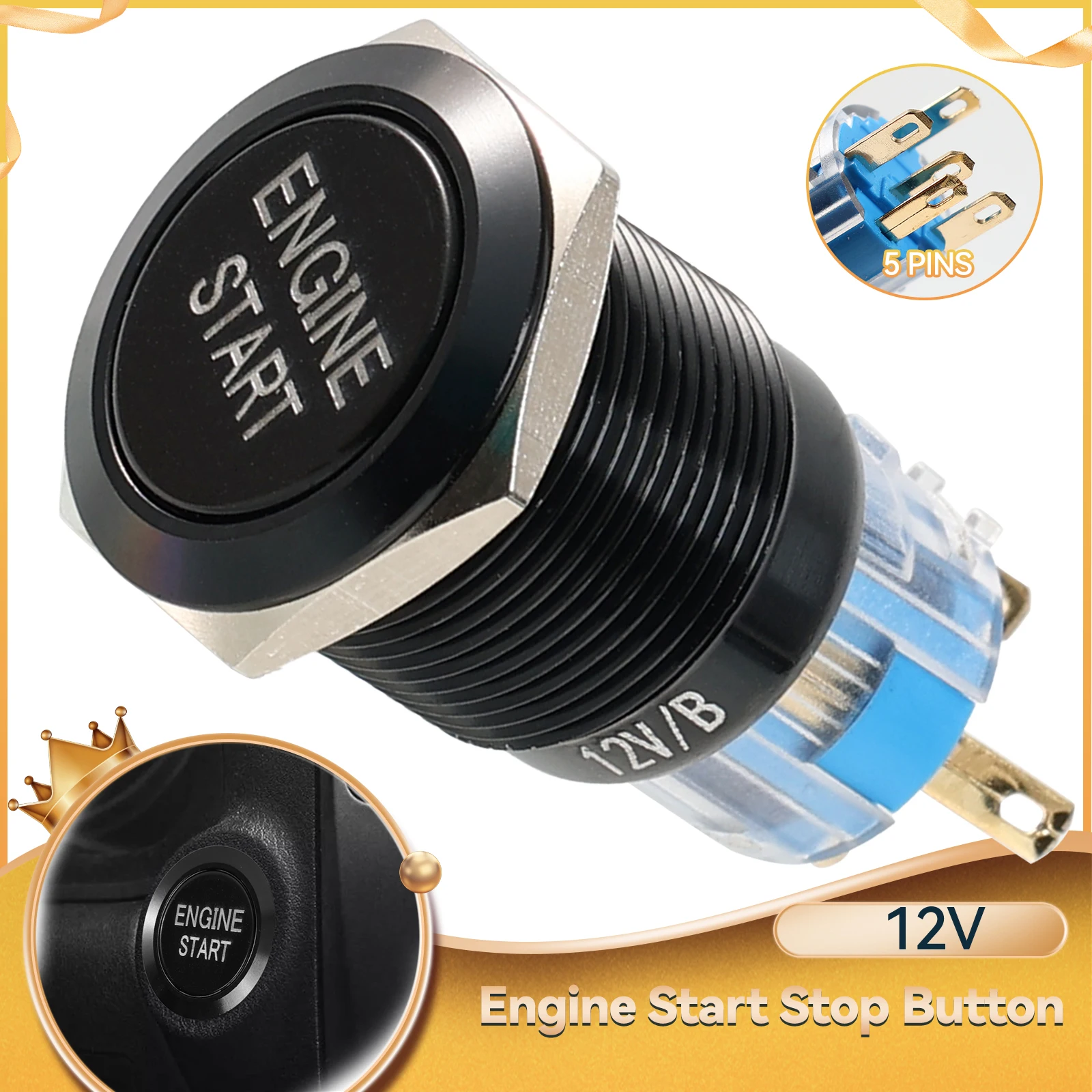 12V-Universal-Car-Engine-Start-Stop-Push-Button-Switch-Car-Engine ...