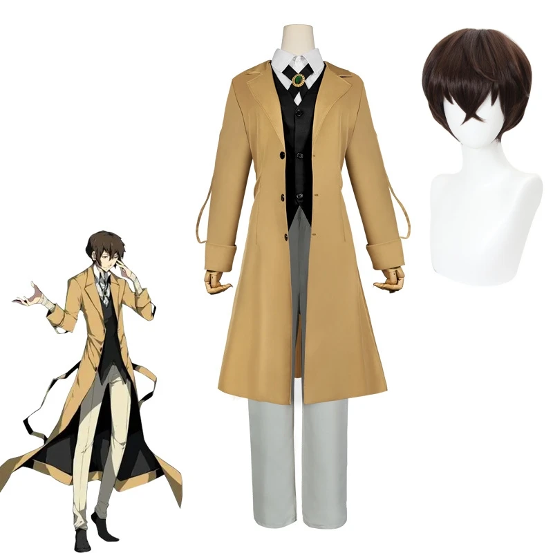 Bungou-Stray-Dogs-Anime-Dazai-Osamu-Cosplay-Costume-Trench-Vest-Shirt ...
