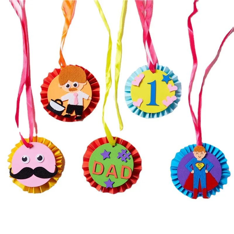 Kids-DIY-Dad-s-Medal-Toys-Children-Handmade-Creative-Crafts-Medal ...