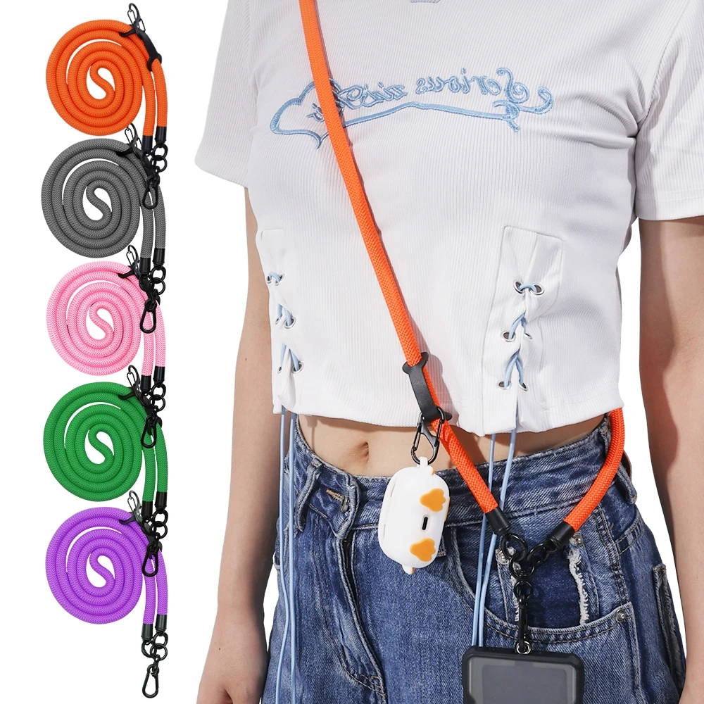 10MM-Thick-Nylon-Rope-Crossbody-Cell-Phone-Lanyard-Anti-Lost-Strap-For ...