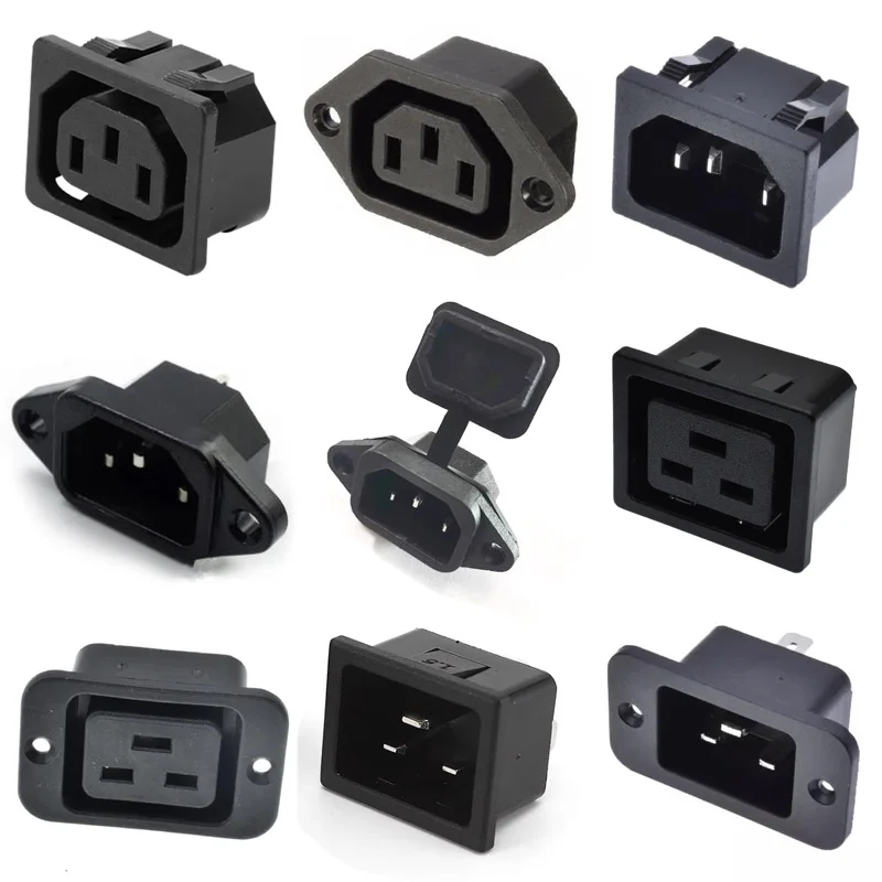 Universal-Black-Copper-10A-16A-250V-IEC320-C13-C14-C19-C20-AC-Power ...