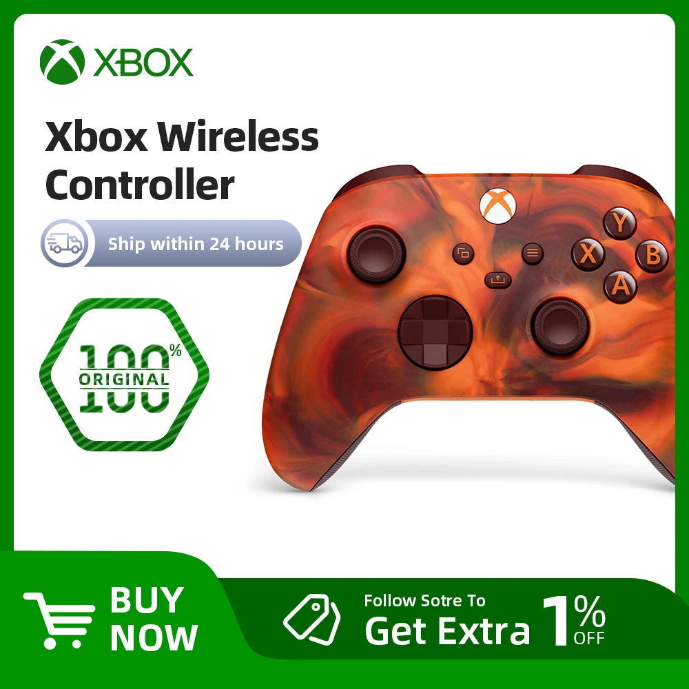 Original-Microsoft-Xbox-Core-Wireless-Controller-Fire-Vapor-Nocturnal ...
