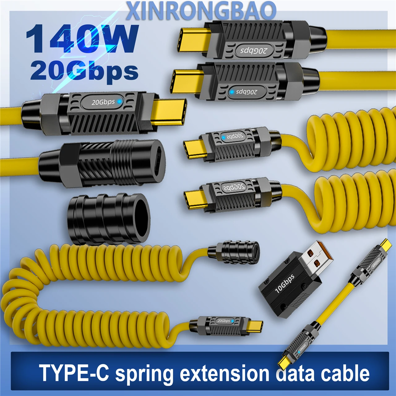 8K-60Hz-PD140W-Splicing-Fast-Charging-Data-Cable-20Gbps-USB-C-to-C ...