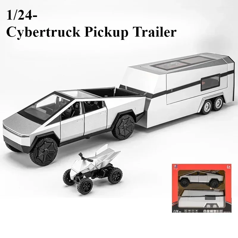 Remolque-de-camioneta-Tesla-Cybertruck-1-24-modelo-de-coche-de-aleaci-n ...