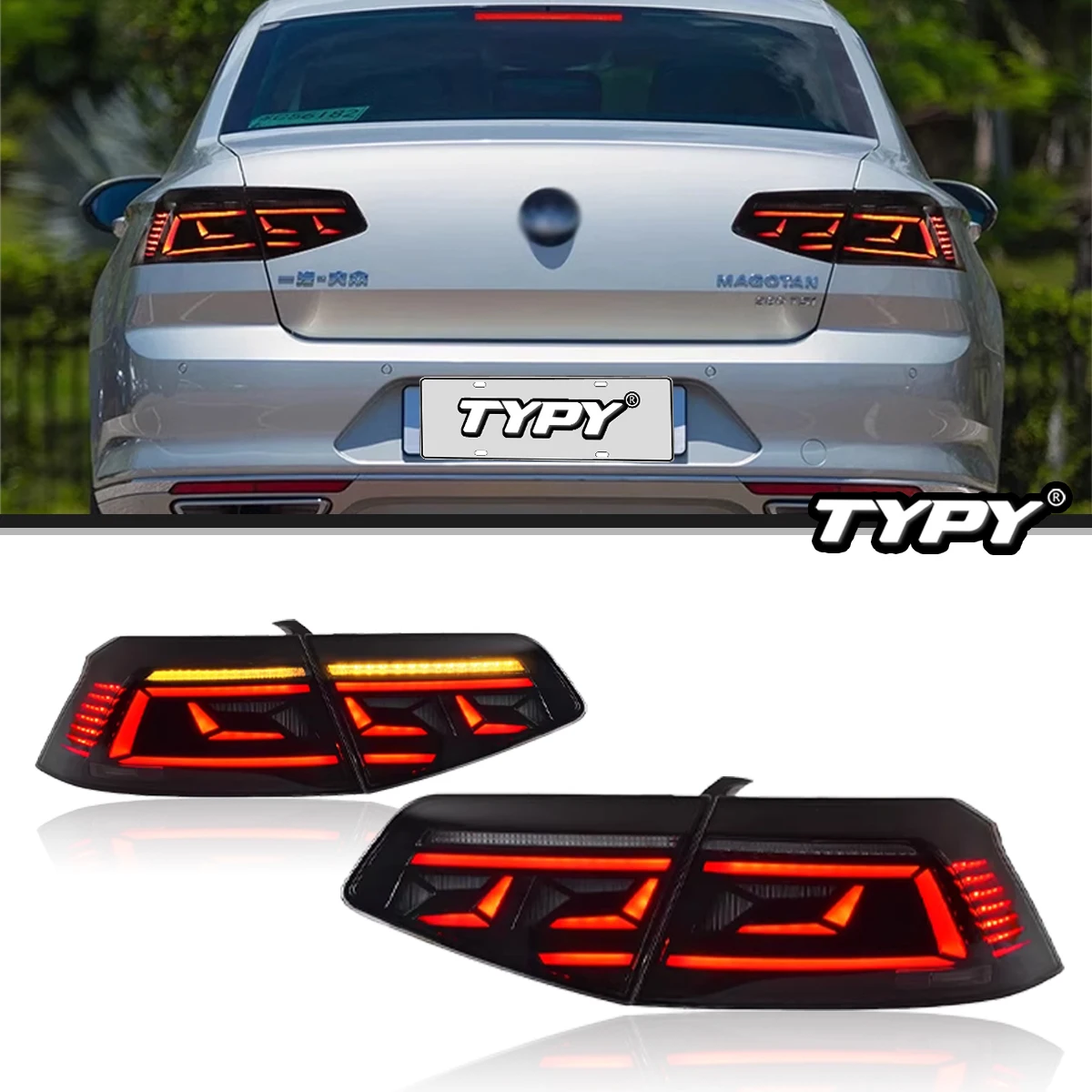 TYPY Car Tail Lights For Volkswagen Passat B8 2015-2020 LED Car Tail ...