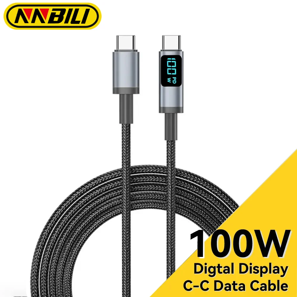 NNBILI-New-100W-USB-C-to-Type-C-Digital-Display-Cable-Fast-Charging-66W ...