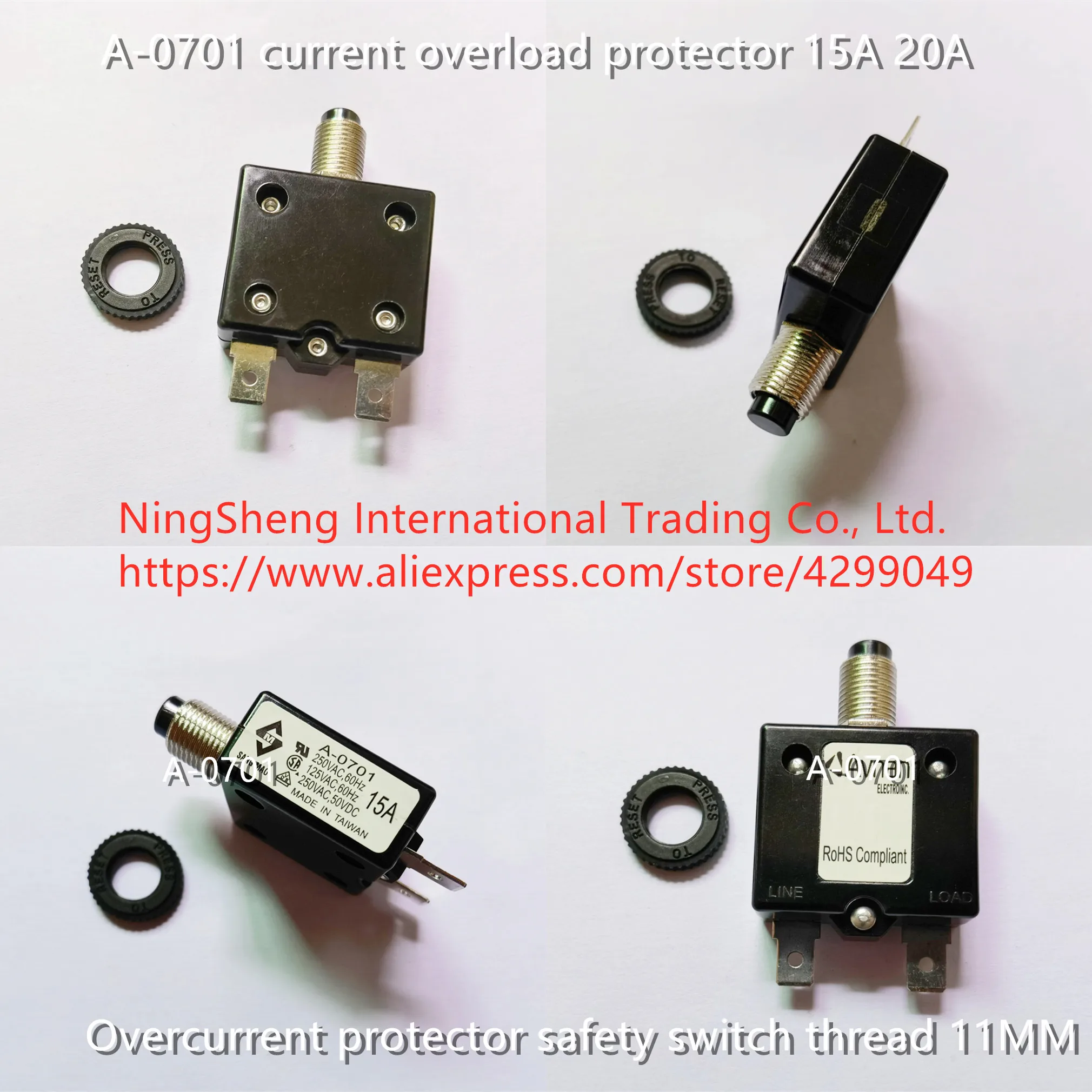 Original New 100% A-0701 Current Overload Protector 15a 20a Overcurrent ...