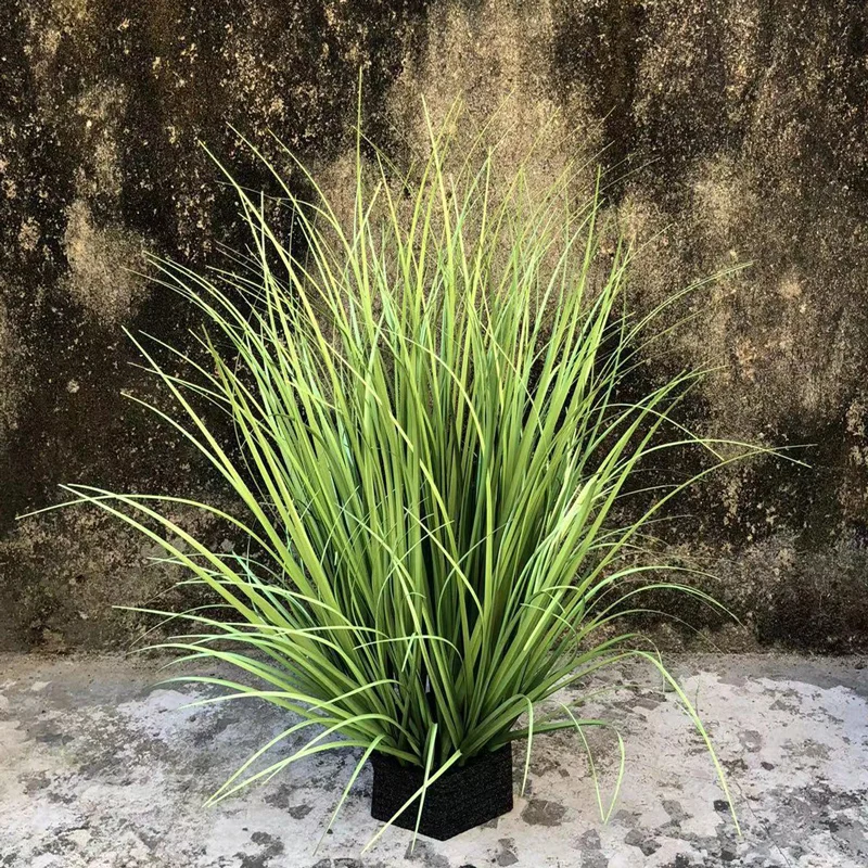 60cm-21-Forks-Artificial-Onion-Grass-Large-Fake-Reeds-Leaves-Faux-Plant ...