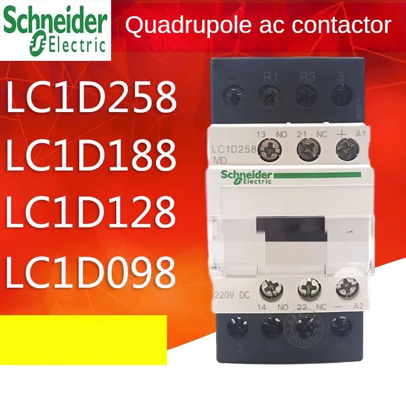 Schneider-Four-Pole-Contactor-LC1D258-D188-D128-D098-B7C-E7C-M7C-F7C ...