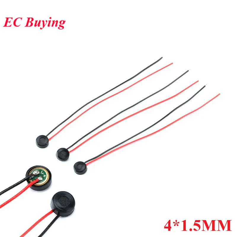 50pcs-5pcs-Electret-Condenser-MIC-Capacitive-Electret-Microphone-4mmx1 ...