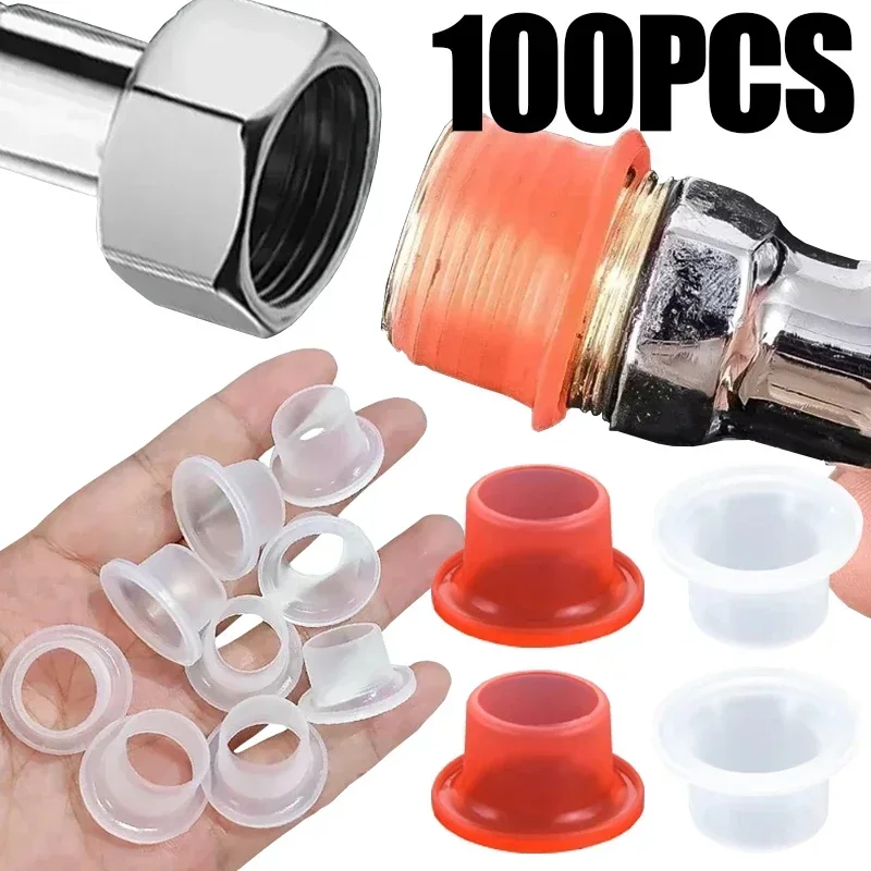 100-10x-Silicone-Faucet-Sealing-Gaskets-Prevent-Dripping-Leak-proof ...