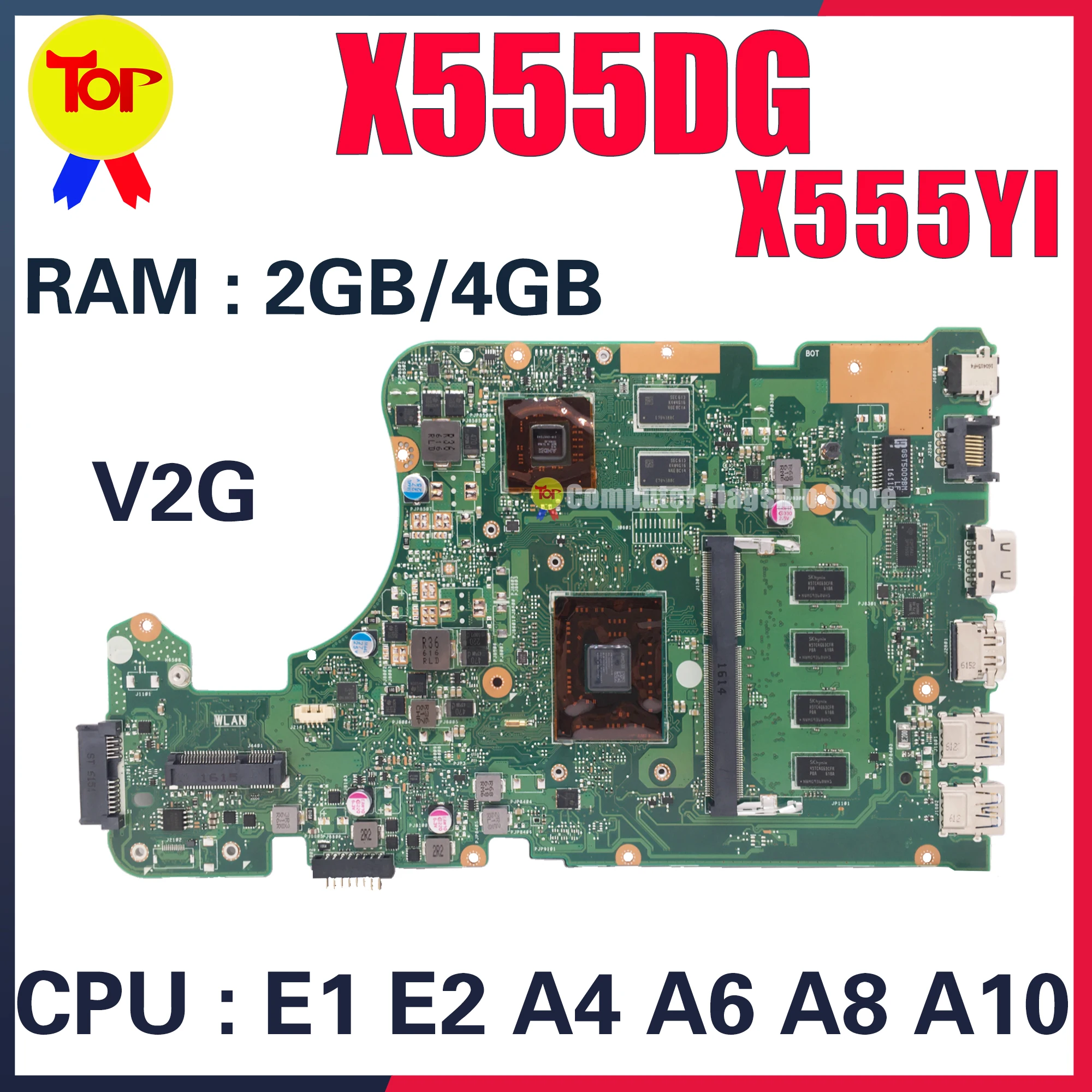 X555DG-Notebook-X555YA-Motherboard-For-ASUS-X555Y-X555YI-X555D-X555DA-K555D-Laptop-Mainboard-CPU ...