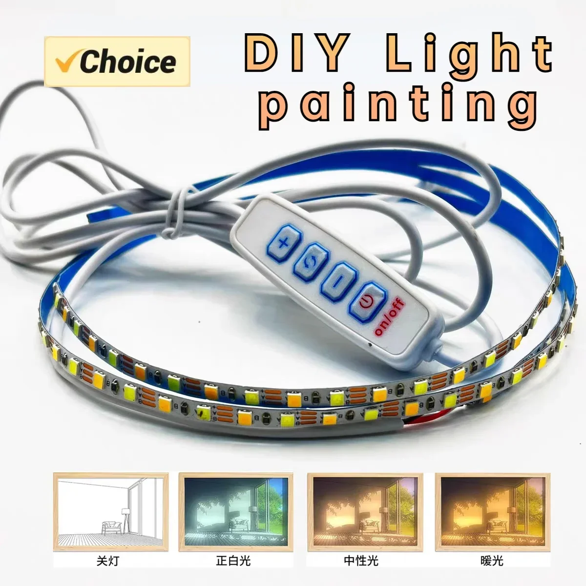 5V-USB-Light-Painting-Two-Color-Temperature-2835-Led-Strip-Variable ...