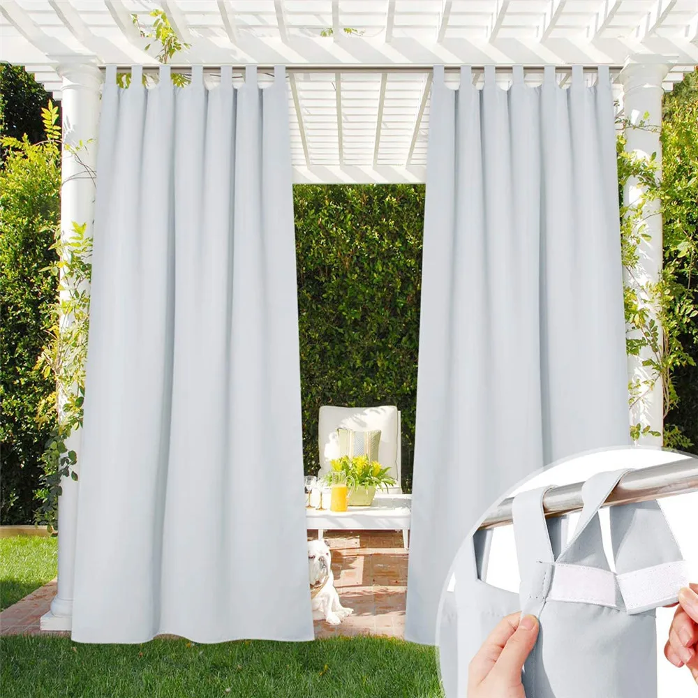 Waterproof-Outdoor-Curtain-Patio-Self-Adhesive-Tab-Top-Blackout ...