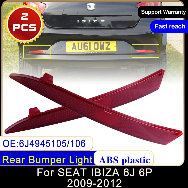for SEAT IBIZA 6J 6P 2009~2012 6J4945105 6J4945106 Rear Bumper ...