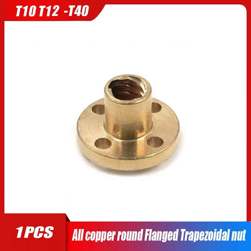 1pcs T10 T12 T14 T16 T18-T40 Brass Lead Screw Flange Nut Trapezoid ...
