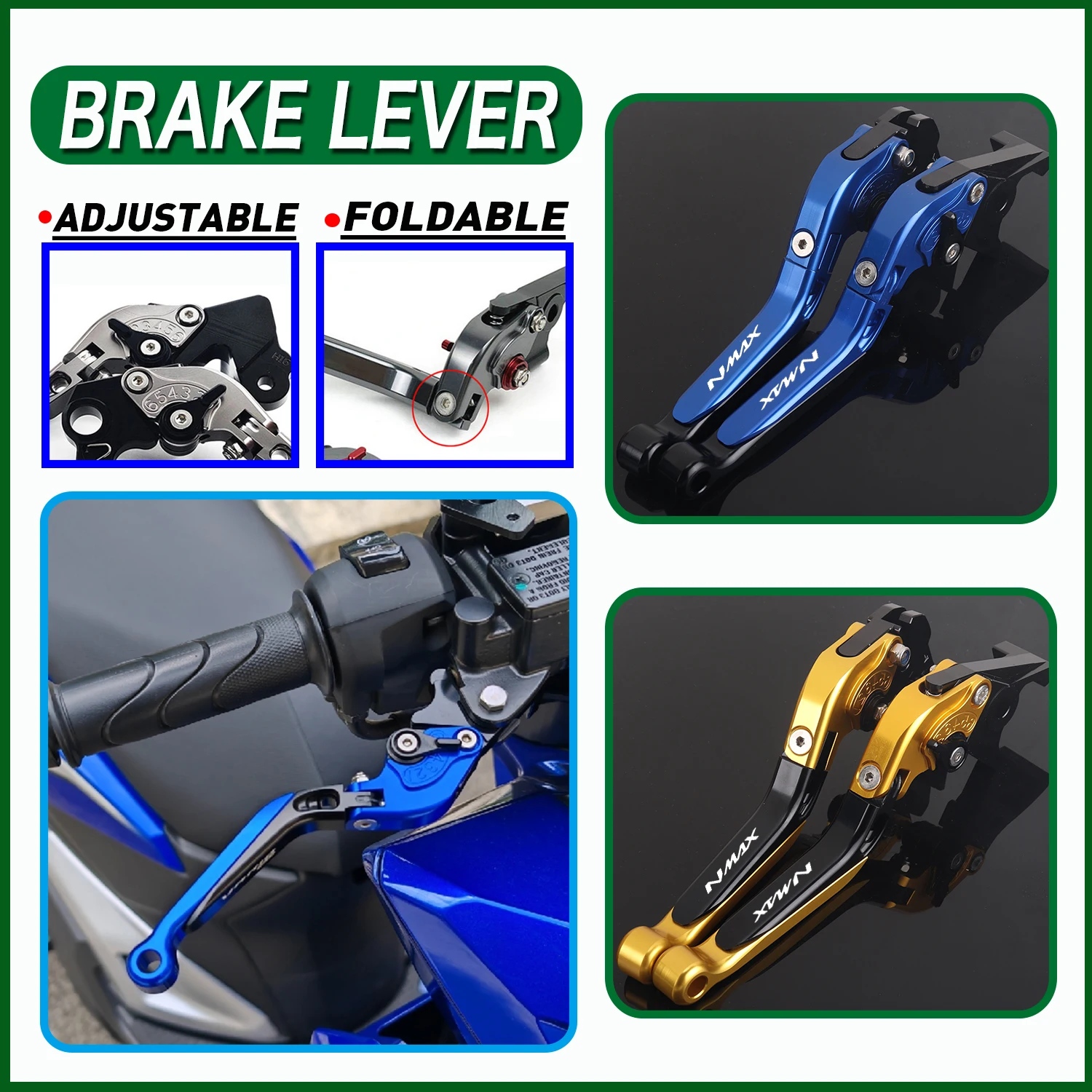 For Yamaha NMAX 160/155/125 2015-2024 Motorcycle Adjustable Folding ...