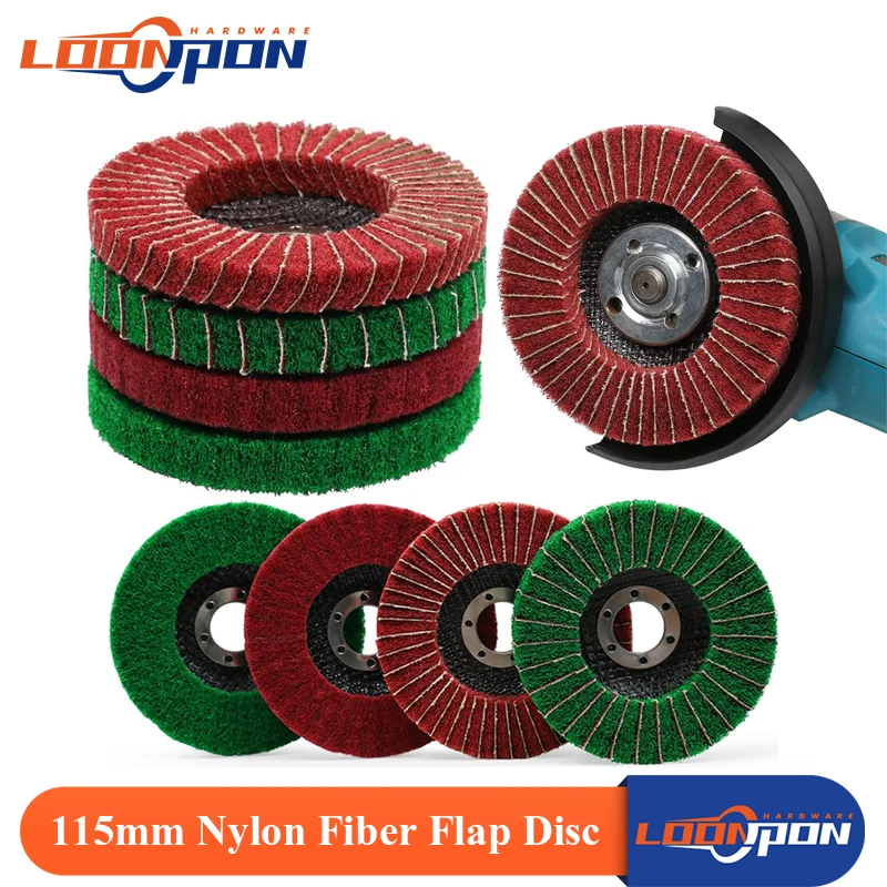 Loonpon-4-5-115mm-Nylon-Fiber-Flap-Disc-Polishing-Grinding-Wheel ...