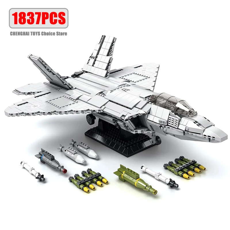 Raptor-Stealth-Strategy-Fighter-Building-Blocks-Tijolos-modelo-de-avi-o ...