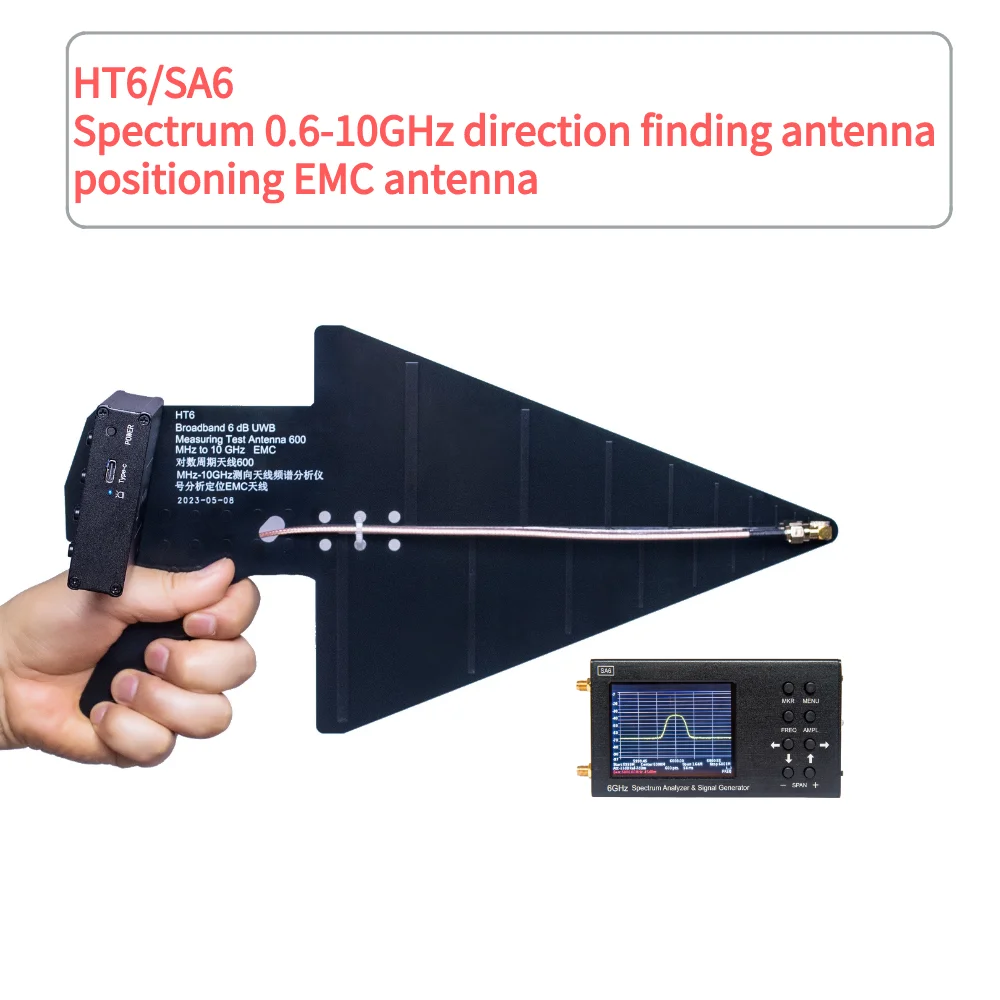 HT6 50 ohm suitable for SA6 spectrum analyzer broadband antenna 5W ...