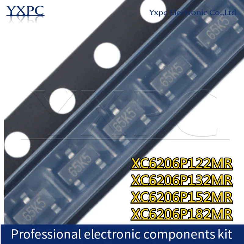 50pcs XC6206P122MR 1.2V 65BX XC6206P132MR 1.3V 65CP XC6206P152MR 1.5V ...