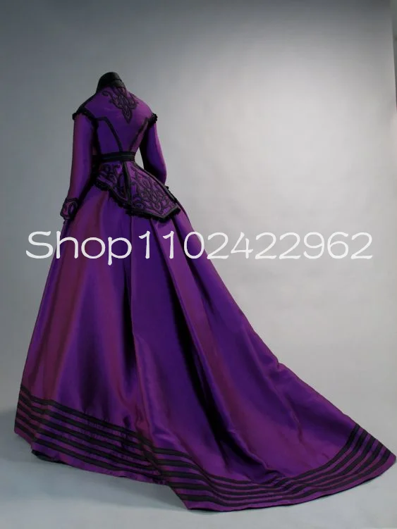 Victotian Royal 18th Century Georgian Era prom dresses purple Rococo ...