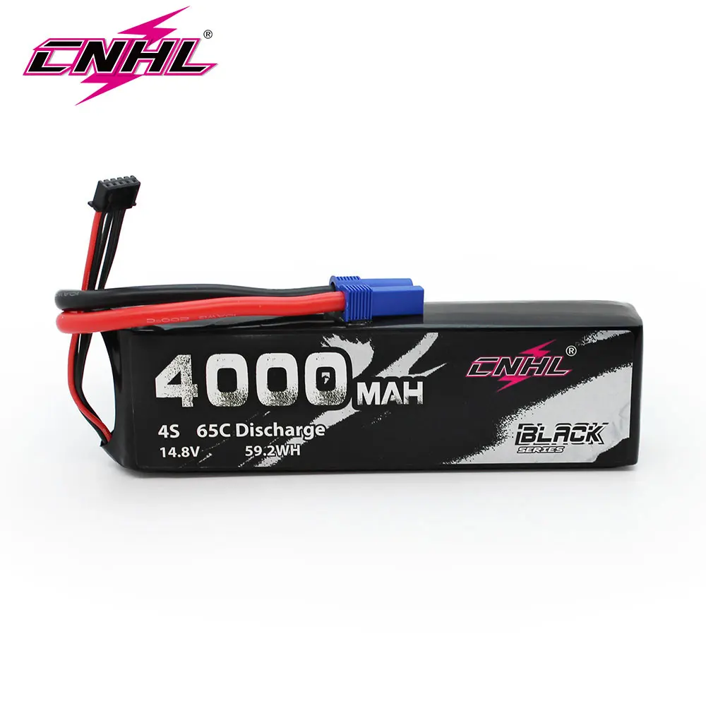 CNHL 4S 14.8V Lipo 4000mAh 65C Battery Black Series With EC5 Plug For ...