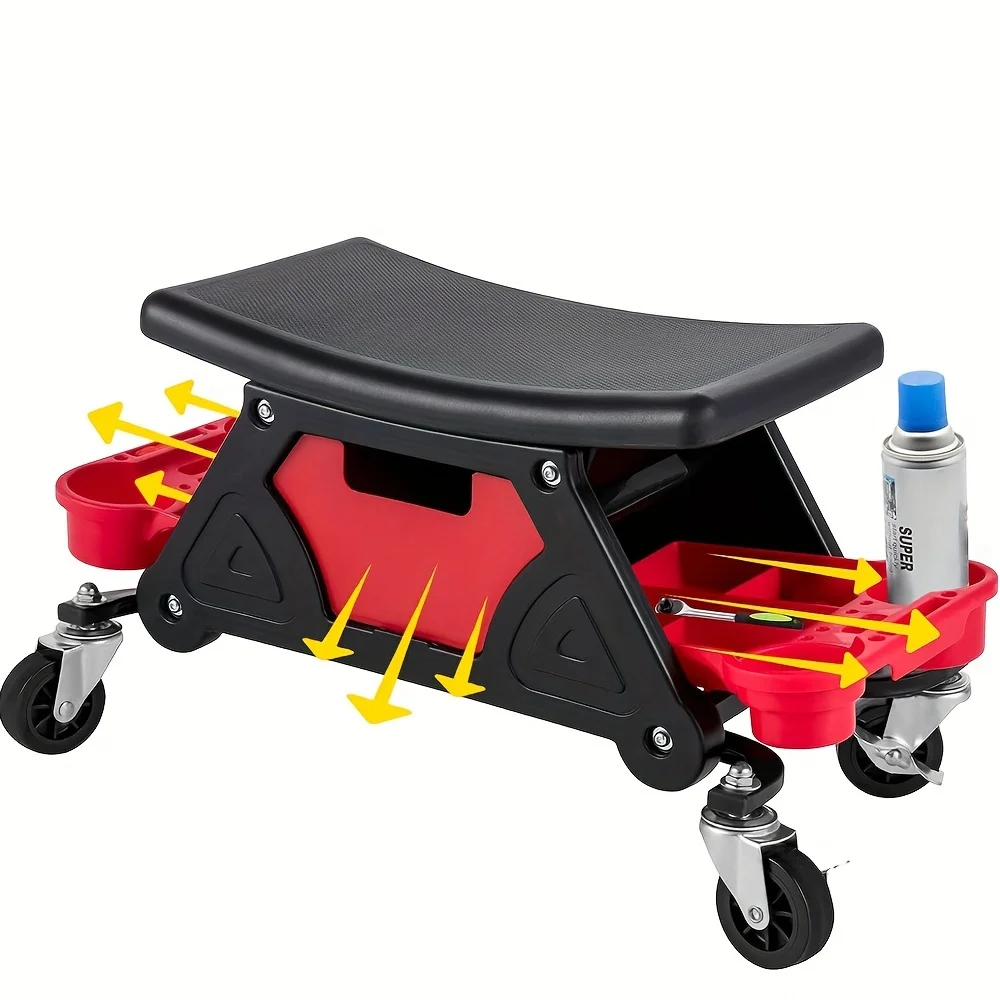 Mechanic-Stool-300-LBS-Capacity-Garage-With-Wheels-Heavy-Rolling ...
