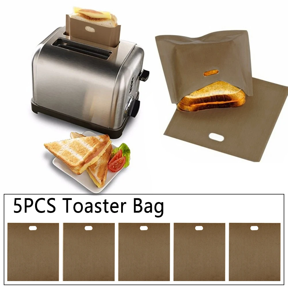 5pcs-Toaster-Bag-Heating-Non-Stick-Sandwich-Pouch-Reusable-Heat ...