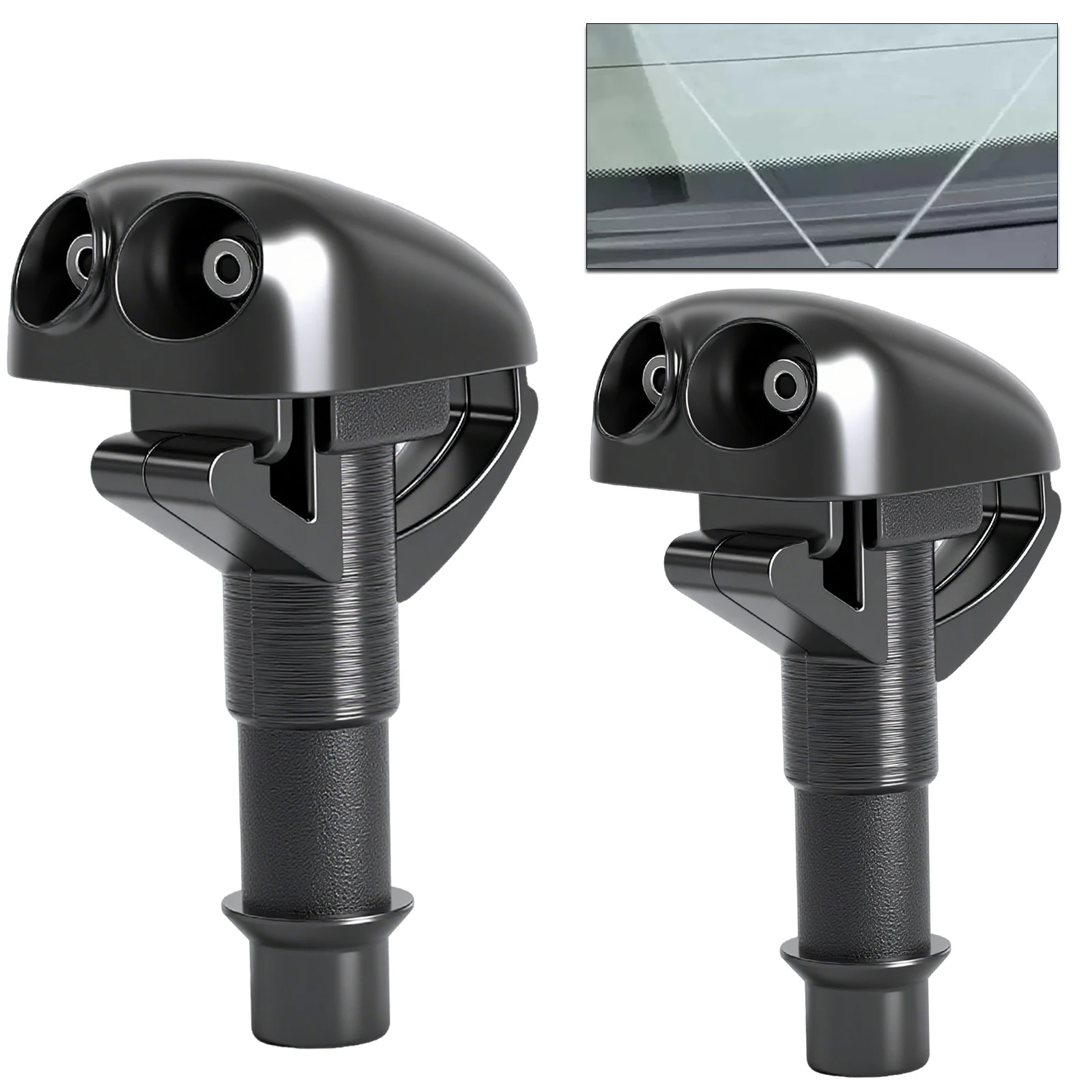 2Pcs Front Windshield Wiper Washer Jet Nozzle For Mitsubishi Triton ...
