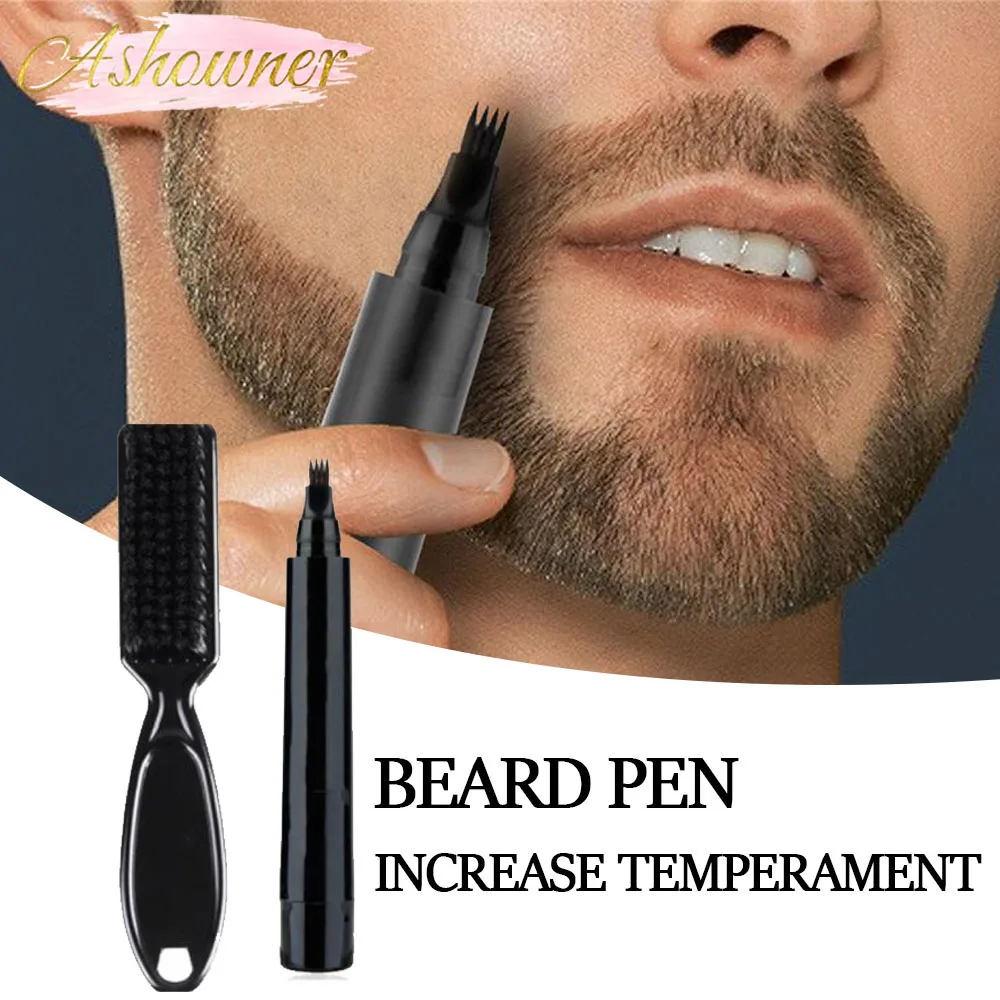 Waterproof Beard Pen Beard Filler Pencil And Brush Beard Enhancer ...