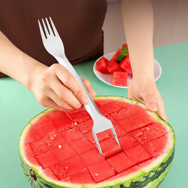 Forks-Stainless-Steel-Fruit-Cutters-Shapes-For-Watermelons-Shape ...