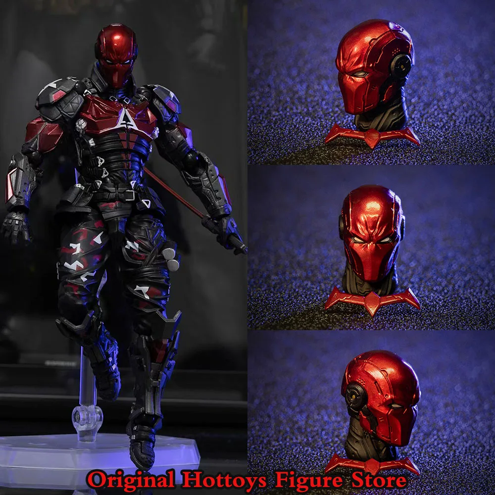 COSER TOYS 1/12 Scale Male Soldiers Red Mask Head Sculpture With Chest Badge Fit 6-inches Action ...