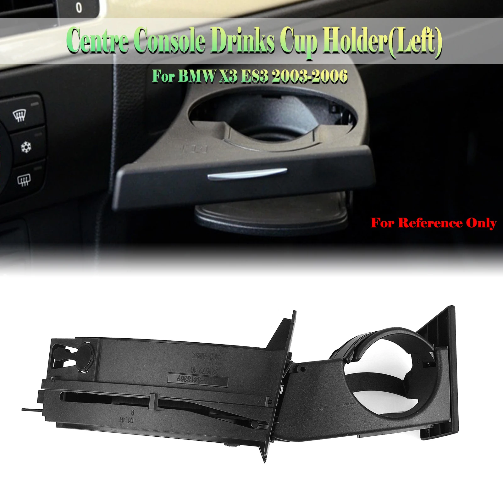 Car-Black-Front-Center-Console-Drinks-Water-Cup-Holder-Storage-Bracket ...