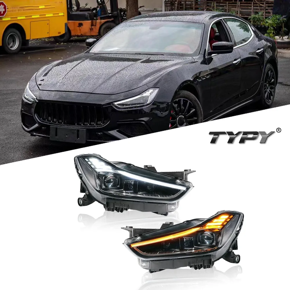 Car-Headlights-For-Maserati-Ghibli-2014-2019-Upgraded-LED-Headlamps ...